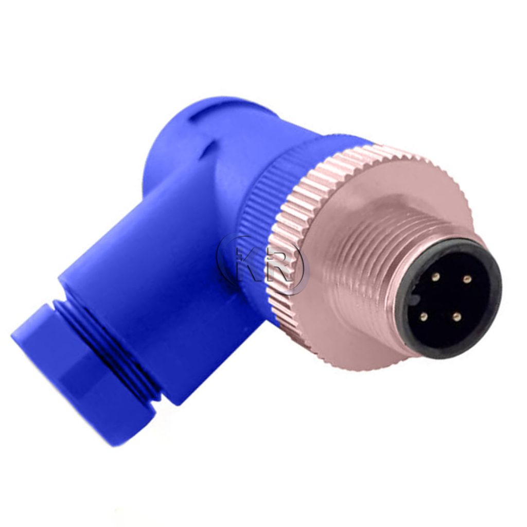 CONECTOR MACHO PARA SENSOR 90 M12 - KR Soluções e Materiais Elétricos
