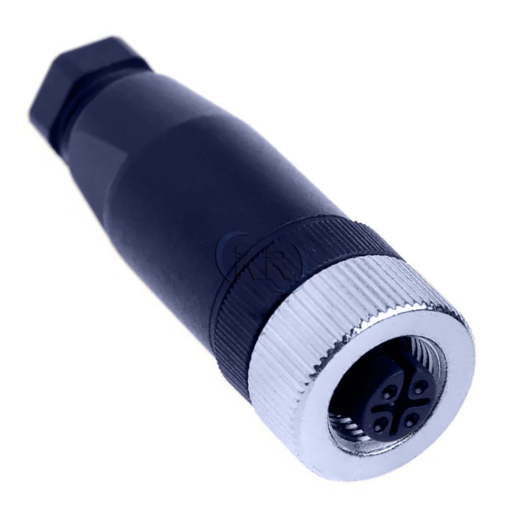 CONECTOR SENSOR M12 RETO 4 PINOS FEMEA - KR Soluções e Materiais Elétricos